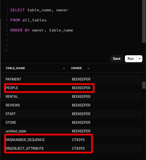 How To List Oracle Tables Beekeeper Studio
